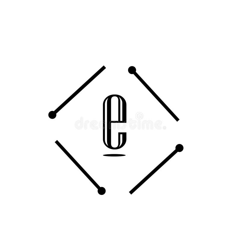 Unique Vector Illustration of Abstract Icons of Letter E Stock Vector ...