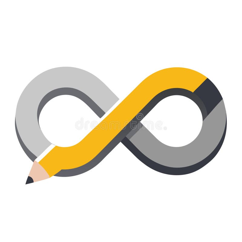 Pencil Infinity Symbol: Creative Icon for Endless Learning and Design ...