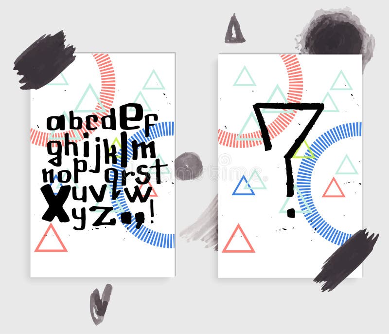 Unique Vector Latin Alphabet Stock Vector - Illustration of font ...