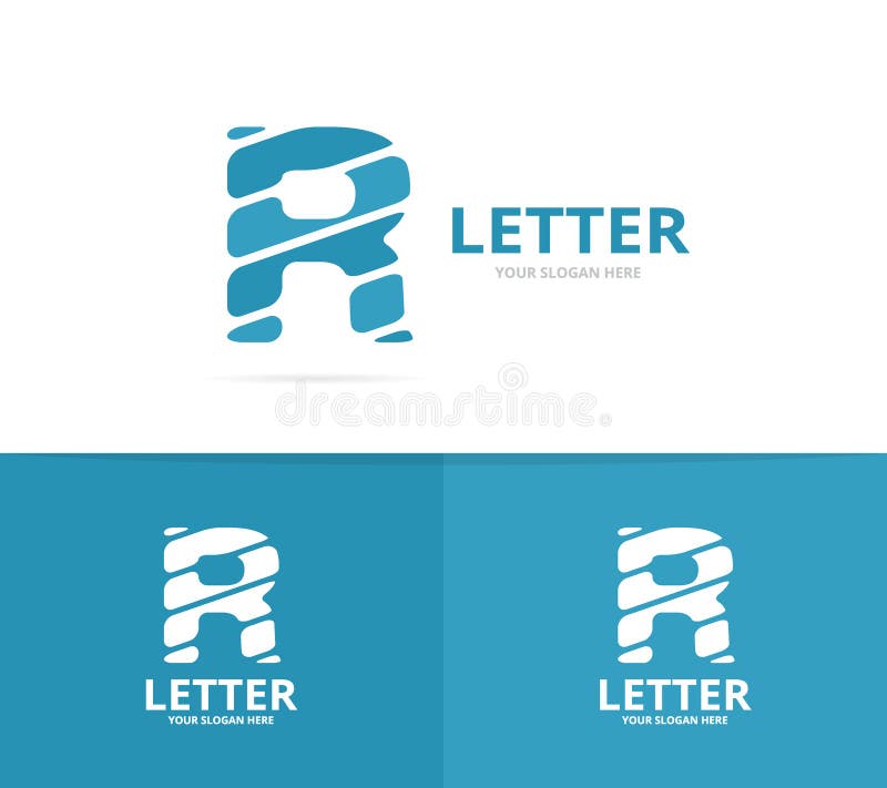 Unique Vector Letter R Logo Design Template. Stock Vector ...