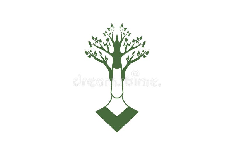 Unique Vector Logo of a Tree Man Stock Vector - Illustration of tree ...