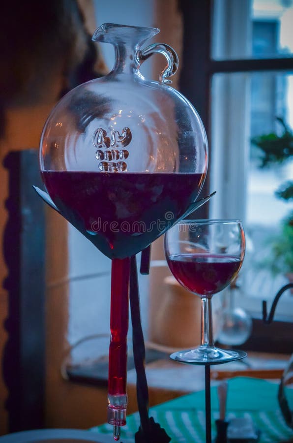 A Unique Vessel for Homemade Wine Stock Photo - Image of organic ...