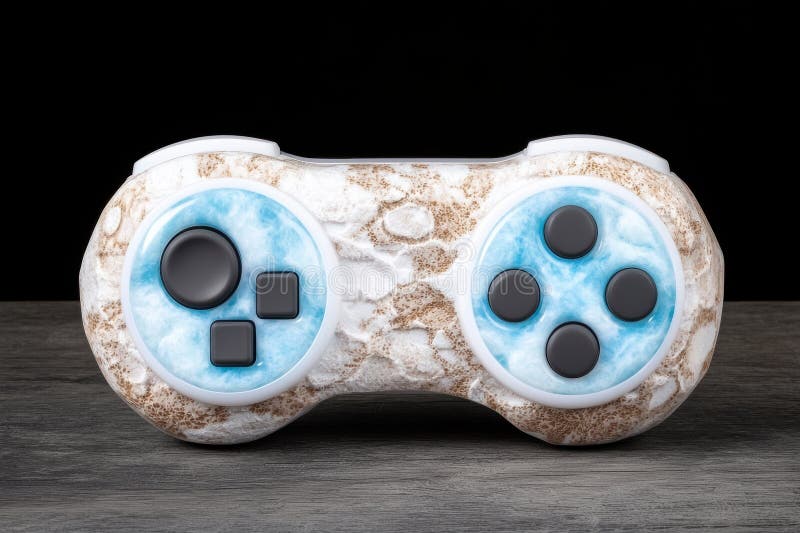 Unique Video Game Controller with Marble Effect Design Stock ...