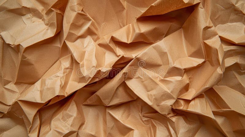 A Unique View of Crumpled Brown Paper, Perfect for Adding a Rustic ...