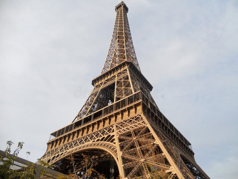 Unique View of the Eiffel Tower from Below Stock Image - Image of ...
