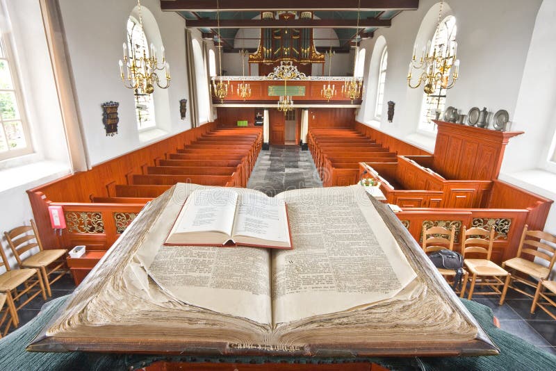 Unique View from the Pulpit at the Church Interior Stock Image - Image ...