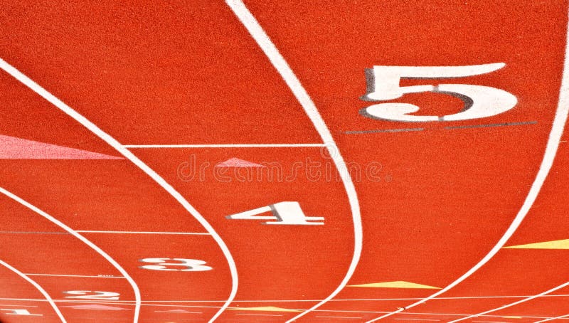Unique View of Synthetic Running Track Stock Image - Image of ...