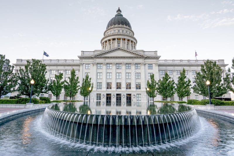 Utah Capital Building, Salt Lake City Stock Photo - Image of black ...