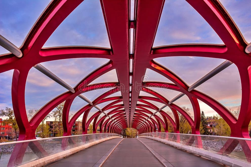Unique View of Walking on the Peace Bridge Editorial Stock Image ...