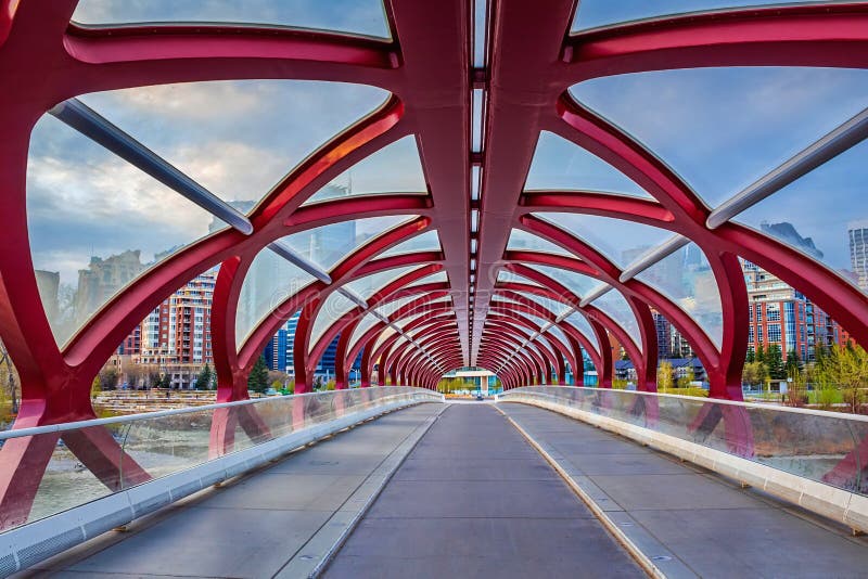 Unique View of Walking on the Peace Bridge Editorial Photography ...