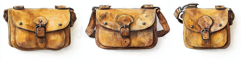 Unique Vintage Bags Displayed from Different Angles, Featuring Elegant ...