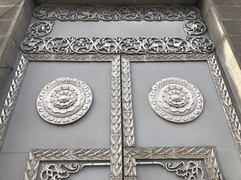 Unique Vintage Handmade Metal Door with Beautiful Patterns Stock Image ...