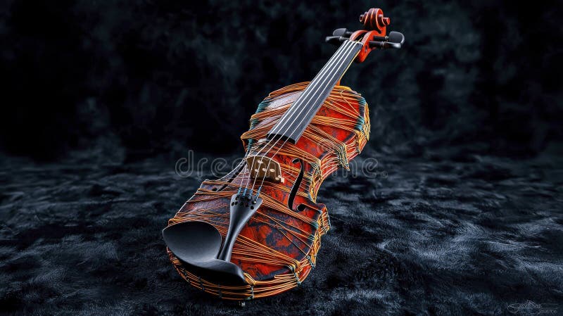 Innovative Violin Design Made from Elastic Cords Modern Art Gallery ...