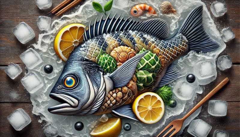 Unique Visual Interpretations of Frozen Animals Stock Illustration ...