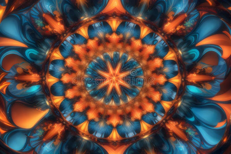 Unique Visual Masterpiece Abstract Art Kaleidoscope Image Generated by ...