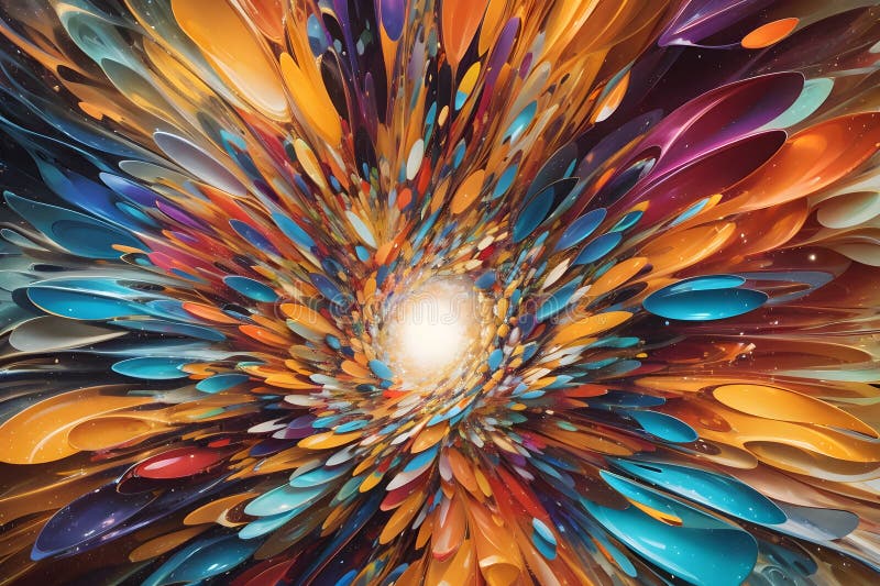 Unique Visual Masterpiece Abstract Art Kaleidoscope Image Generated by ...