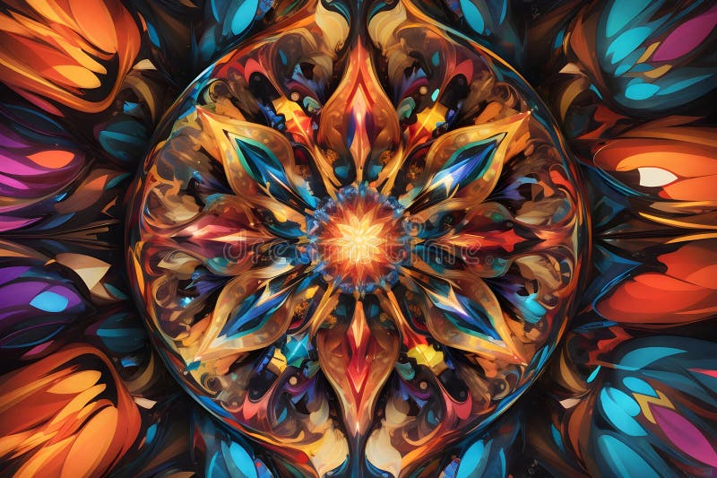 Unique Visual Masterpiece Abstract Art Kaleidoscope Image Generated by ...