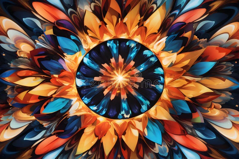 Unique Visual Masterpiece Abstract Art Kaleidoscope Image Generated by ...