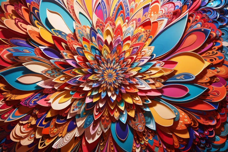 Unique Visual Masterpiece Abstract Art Kaleidoscope Image Generated by ...