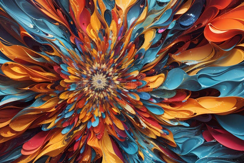 Unique Visual Masterpiece Abstract Art Kaleidoscope Image Generated by ...