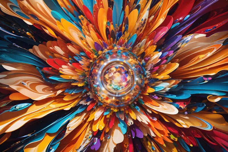 Unique Visual Masterpiece Abstract Art Kaleidoscope Image Generated by ...