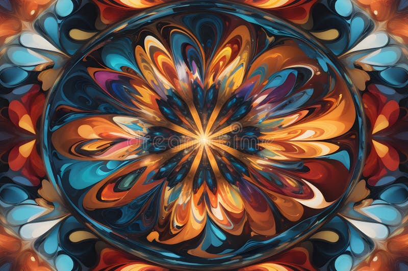 Unique Visual Masterpiece Abstract Art Kaleidoscope Image Generated by ...