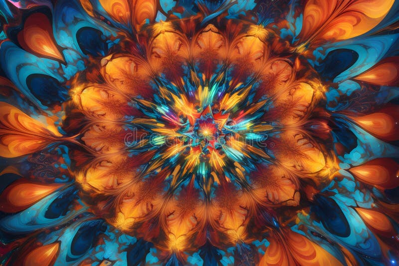 Unique Visual Masterpiece Abstract Art Kaleidoscope Image Generated by ...
