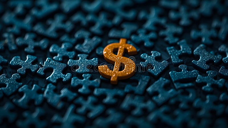 A Unique Visual Puzzle Featuring a Glimmering Dollar Sign Amongst ...