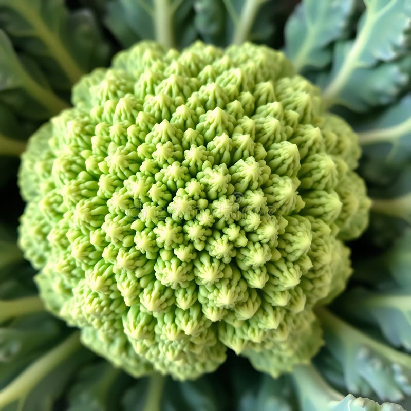 A Close Up of a Broccoli Head, Showcasing Its Intricate Green Florets ...
