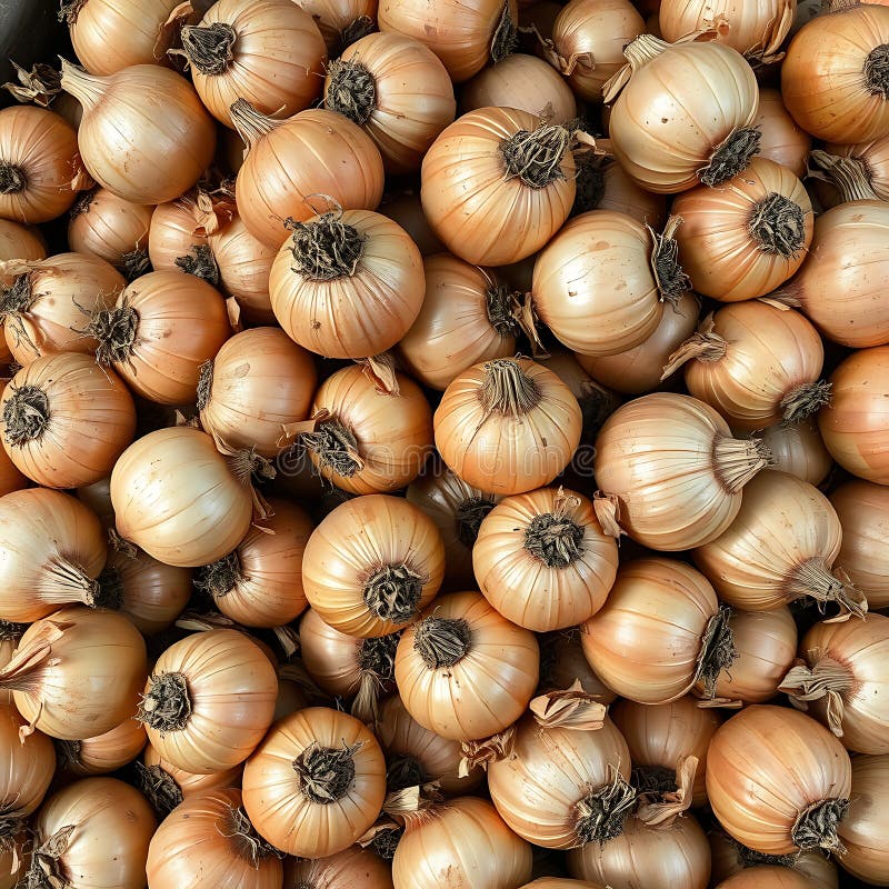 A Rustic Pile of Onions with Their Skins Flaking Off Stock Illustration ...