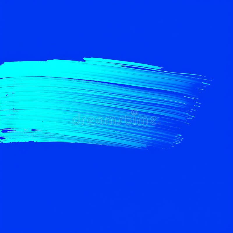 A Vibrant Horizontal Stroke in Electric Blue with Sharp Edges Stock ...