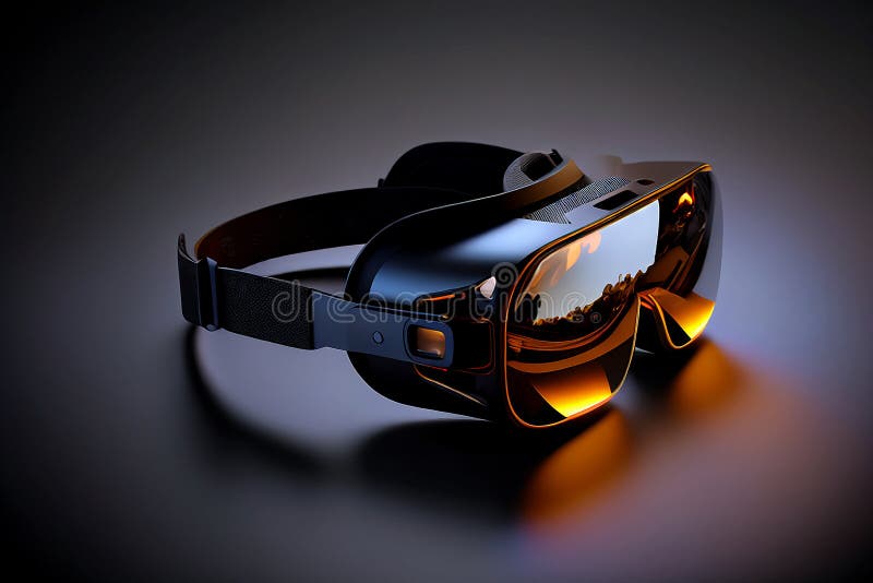 Unique Vr Glasses With Modern Style With Screen Reflection Stock Illustration Illustration Of