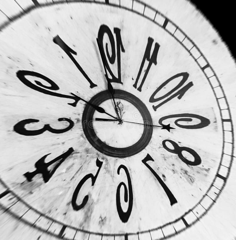 A Unique Warped Time Travel Clock Face Stock Image - Image of unique ...
