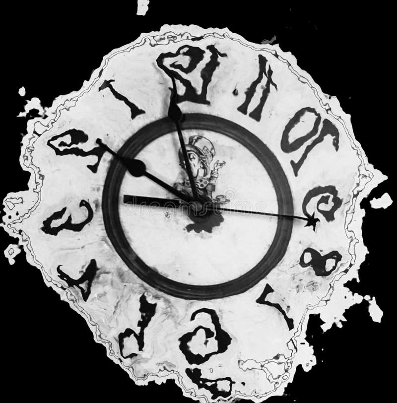 A Unique Warped Time Travel Clock Face Stock Photo - Image of warped ...