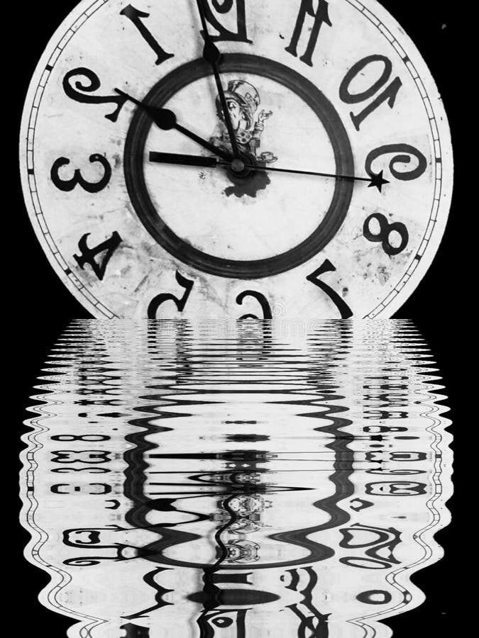 A Unique Warped Time Travel Clock Face Stock Photo - Image of time ...
