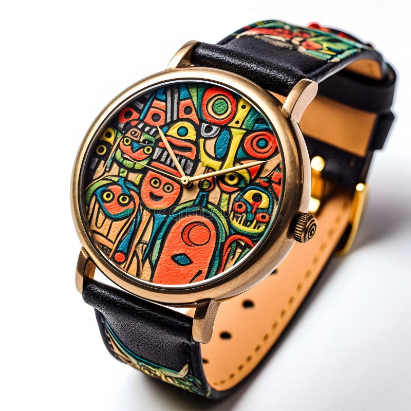 Innovative Outsider Art Watch Design - Generative Ai Stock Illustration ...