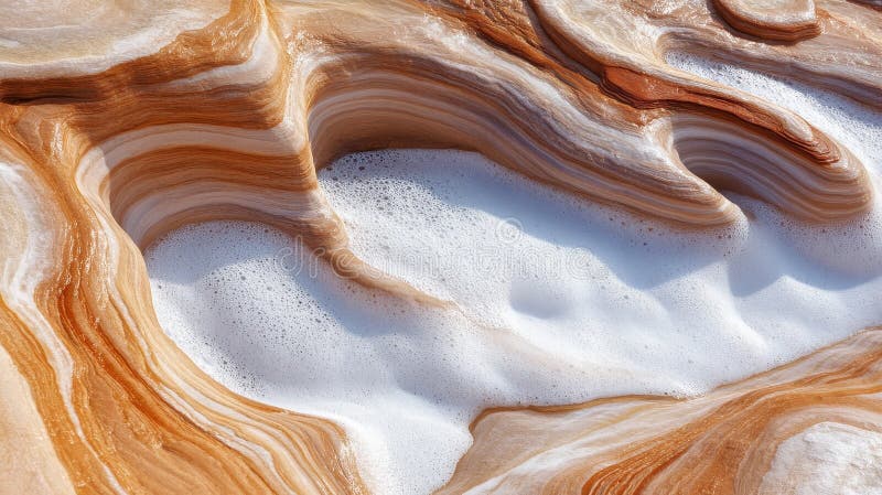 Unique Water Stream with Natural Sandstone and Bubble Formation ...