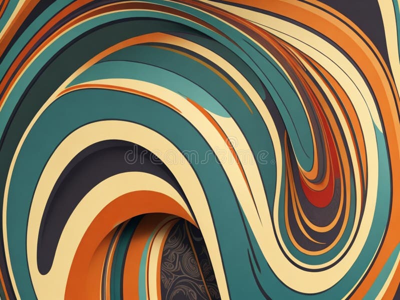 Unique Wave Pattern with Subdued Colors Stock Illustration ...