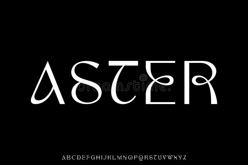 Aster Typeface Stock Illustrations – 2 Aster Typeface Stock ...