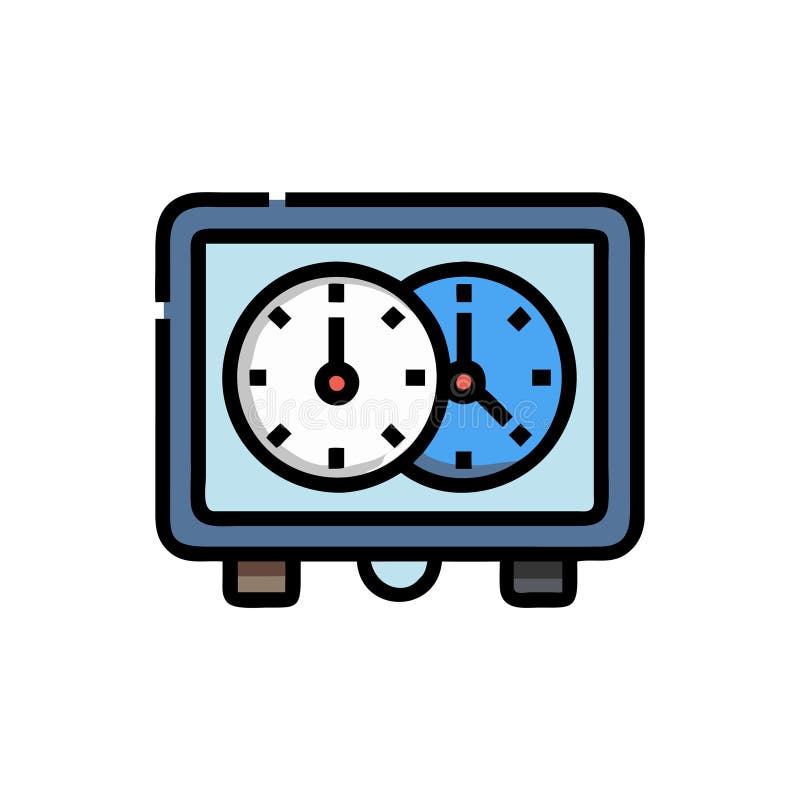 Unique Weather Display Clock Design Stock Vector - Illustration of ...