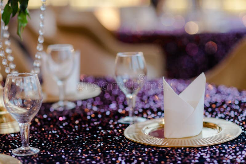Unique Wedding Table Setting Stock Image - Image of home, hotel: 282309243
