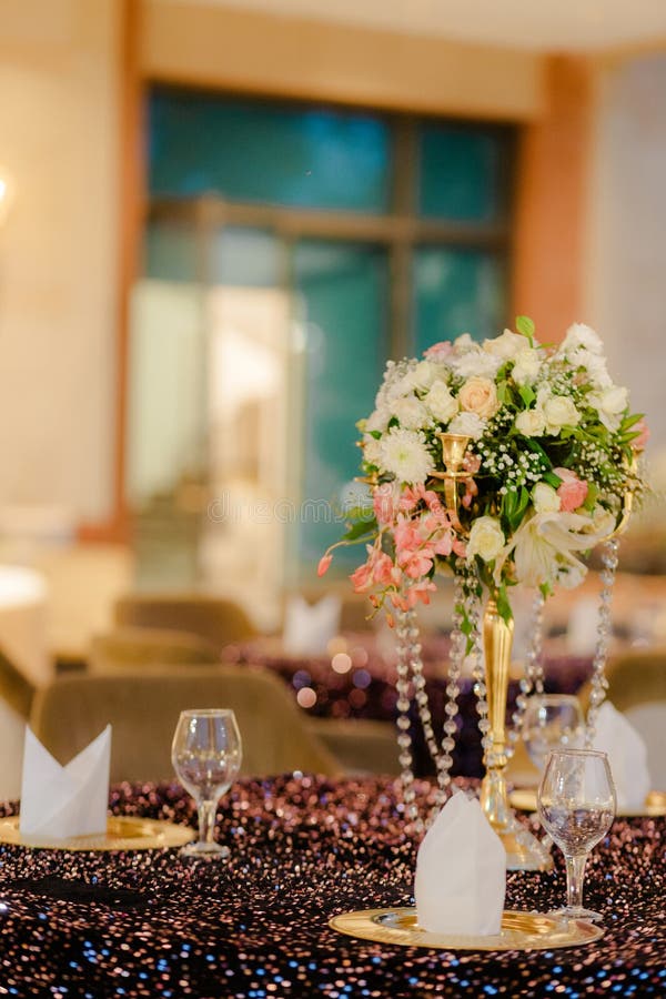 Unique Wedding Table Setting Stock Image - Image of indoors, ceremony ...