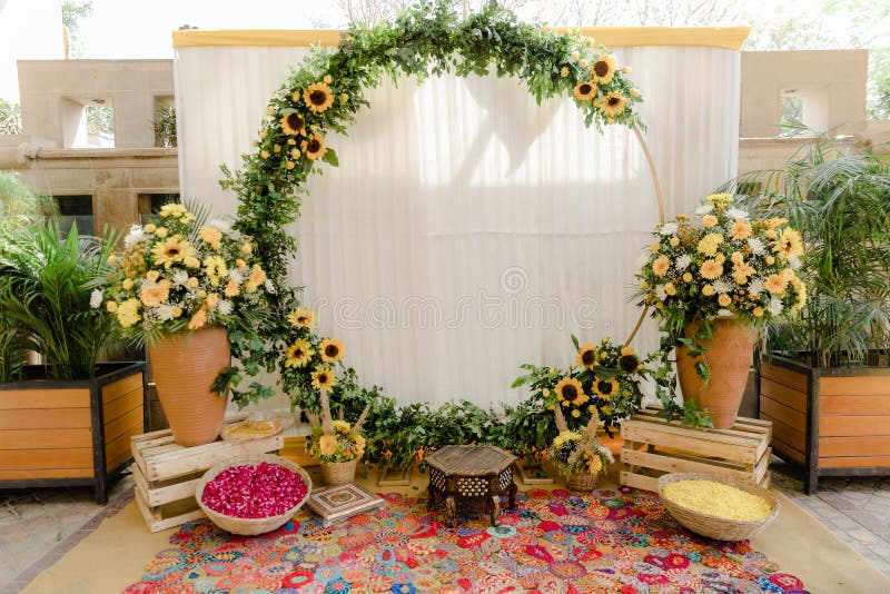 Unique Wedding Table Setting Stock Image - Image of bouquet, indian ...