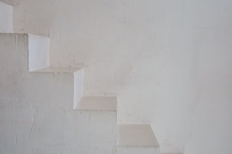 Unique White Staircase Design in Minimalist Interior Setting Stock ...