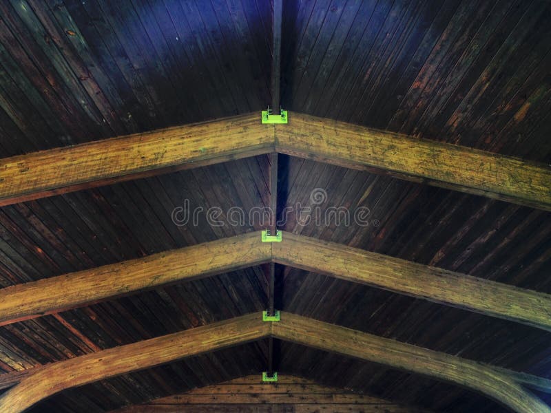 Unique Wood Ceiling of a Man Made Structure Stock Image - Image of ...
