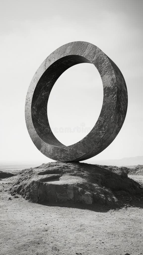 Unique Wooden Circular Sculpture on Display with Natural Patterns and a ...