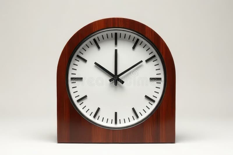 Unique Wooden Desk Clock Design Stock Illustration - Illustration of ...