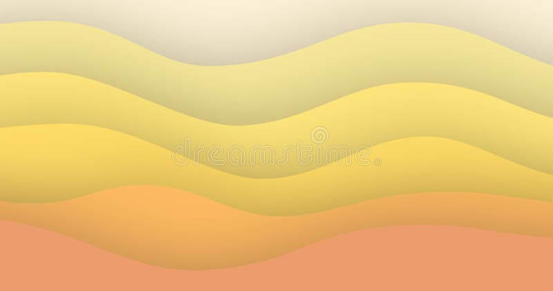 Yellow Gradation Wave Paper Cut Abstract Background Animation Stock ...