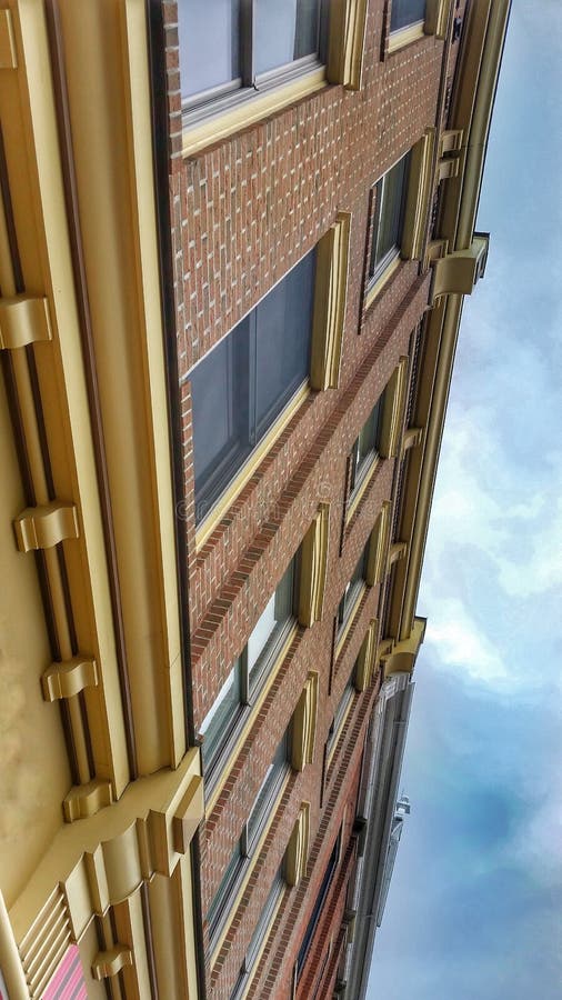 Abstract City Perspective Red Brick Stock Image - Image of abstract ...