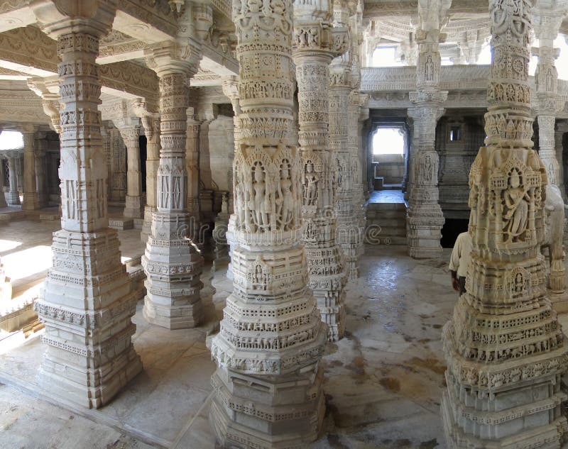 Uniquely Carved Columns in the Mandap Stock Photo - Image of column ...
